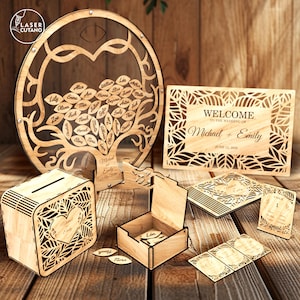 Big Set Laser Svg Wedding Laser Cut Files Invitations Wedding Decor ...