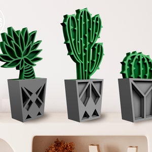 CACTUS Laser Cut File Svg Succulent Laser File and Laser Cut Wood ...