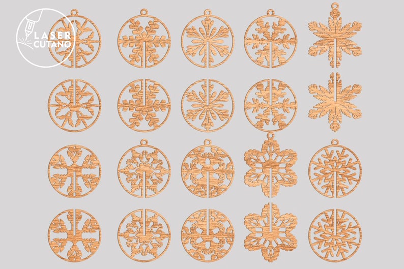 CHRISTMAS Snowflakes Laser Cut Files Svg and Snowflakes - Etsy