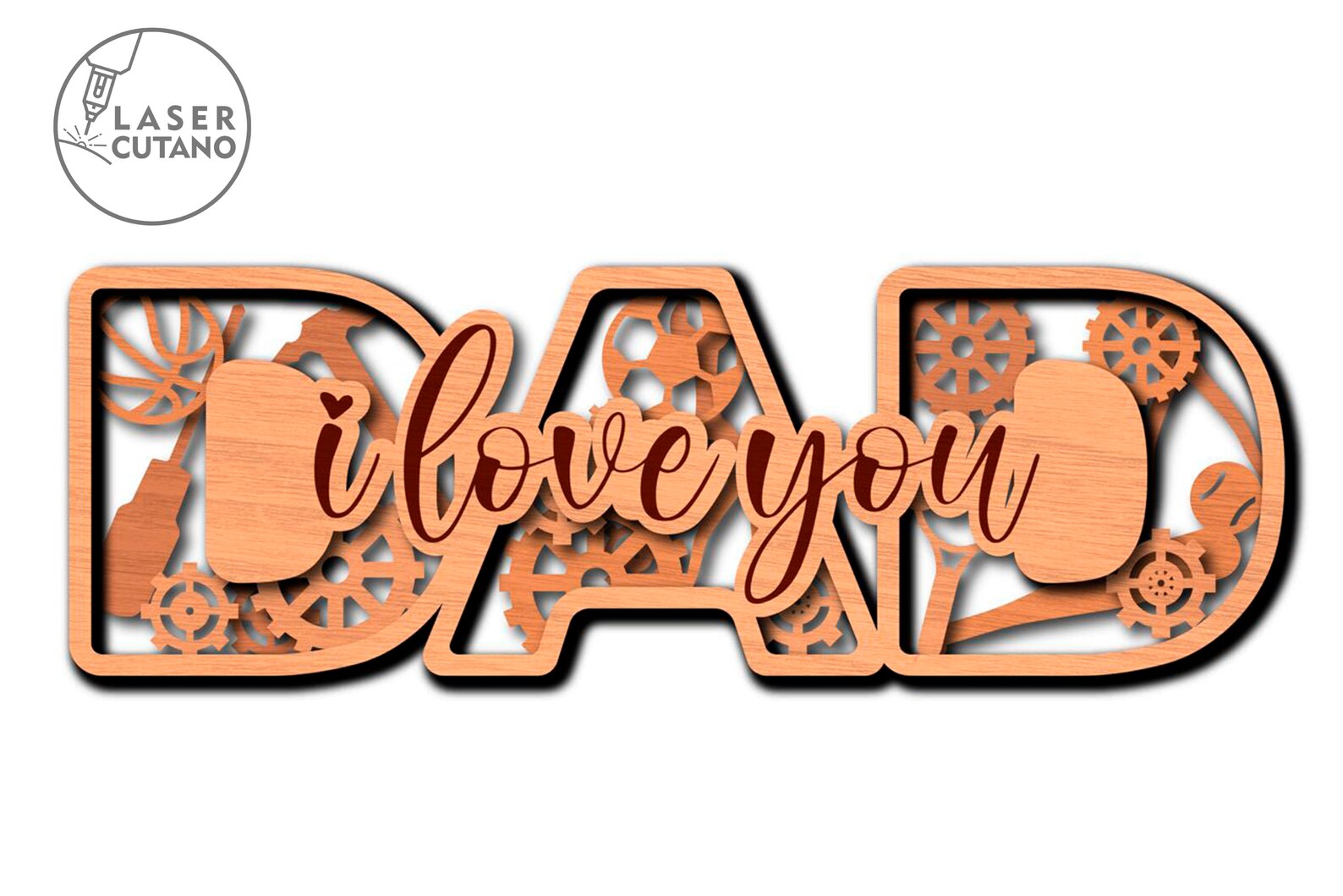 DAD Laser Cut File Svg Father Day Gift and Father Svg File, Father's ...