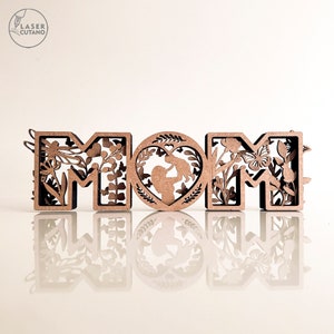 MOM Laser Cut File Mother's Day Svg File and Laser Cut Mothers Day ...