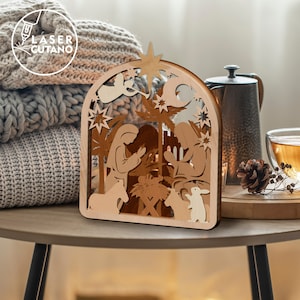 Nativity Scene Laser Cut File Nativity Ornaments and Nativity Scene SVG ...