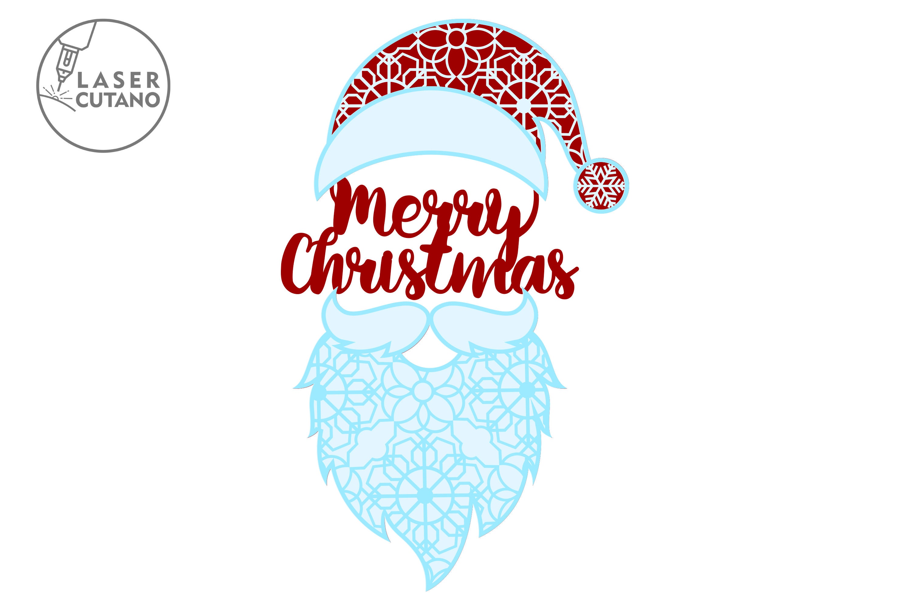 SANTA Laser Cut Christmas Svg Cricut Files Merry Christmas - Etsy