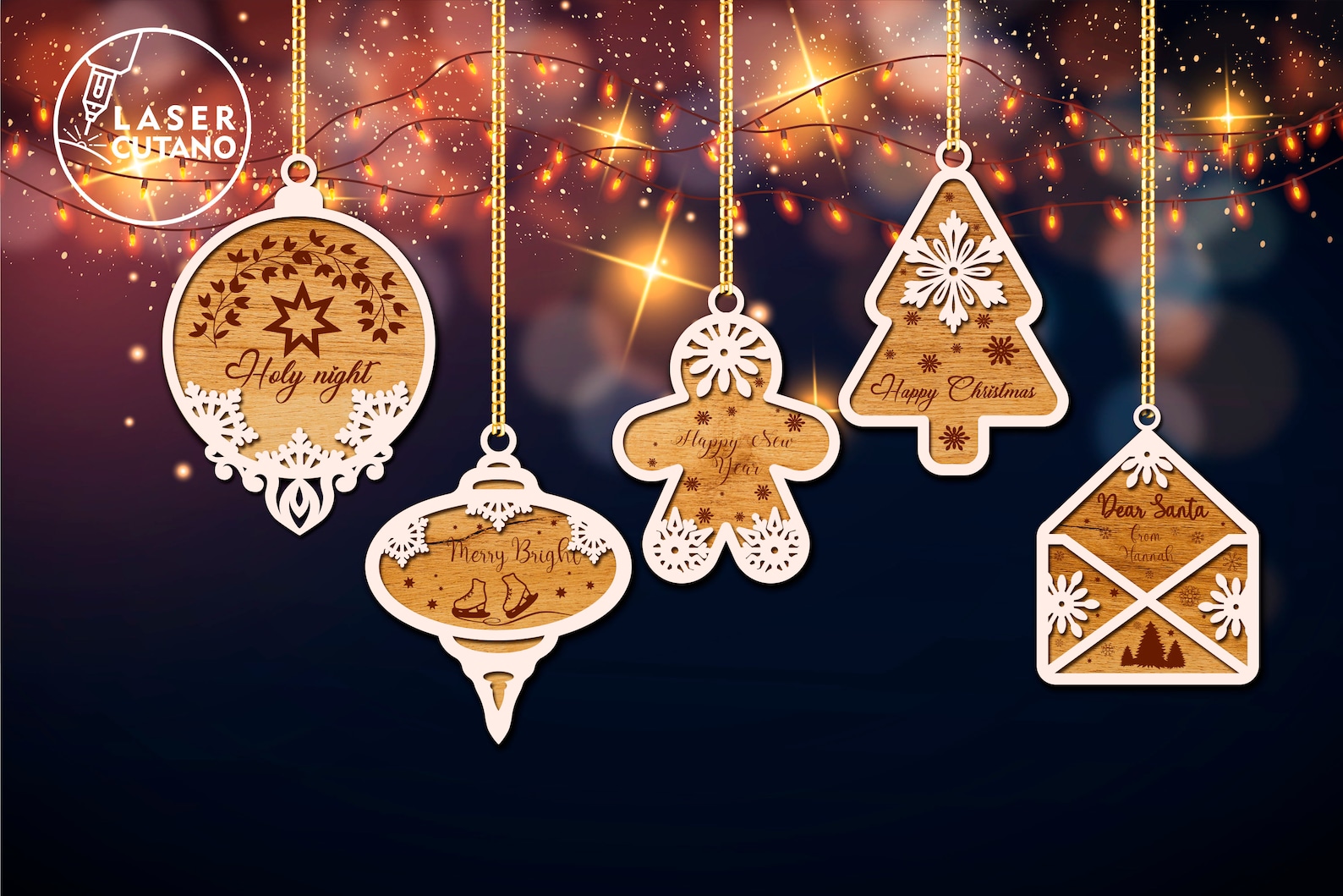 CHRISTMAS ORNAMENTS Laser Files Cut Svg Dxf and Laser Christmas Gifts ...