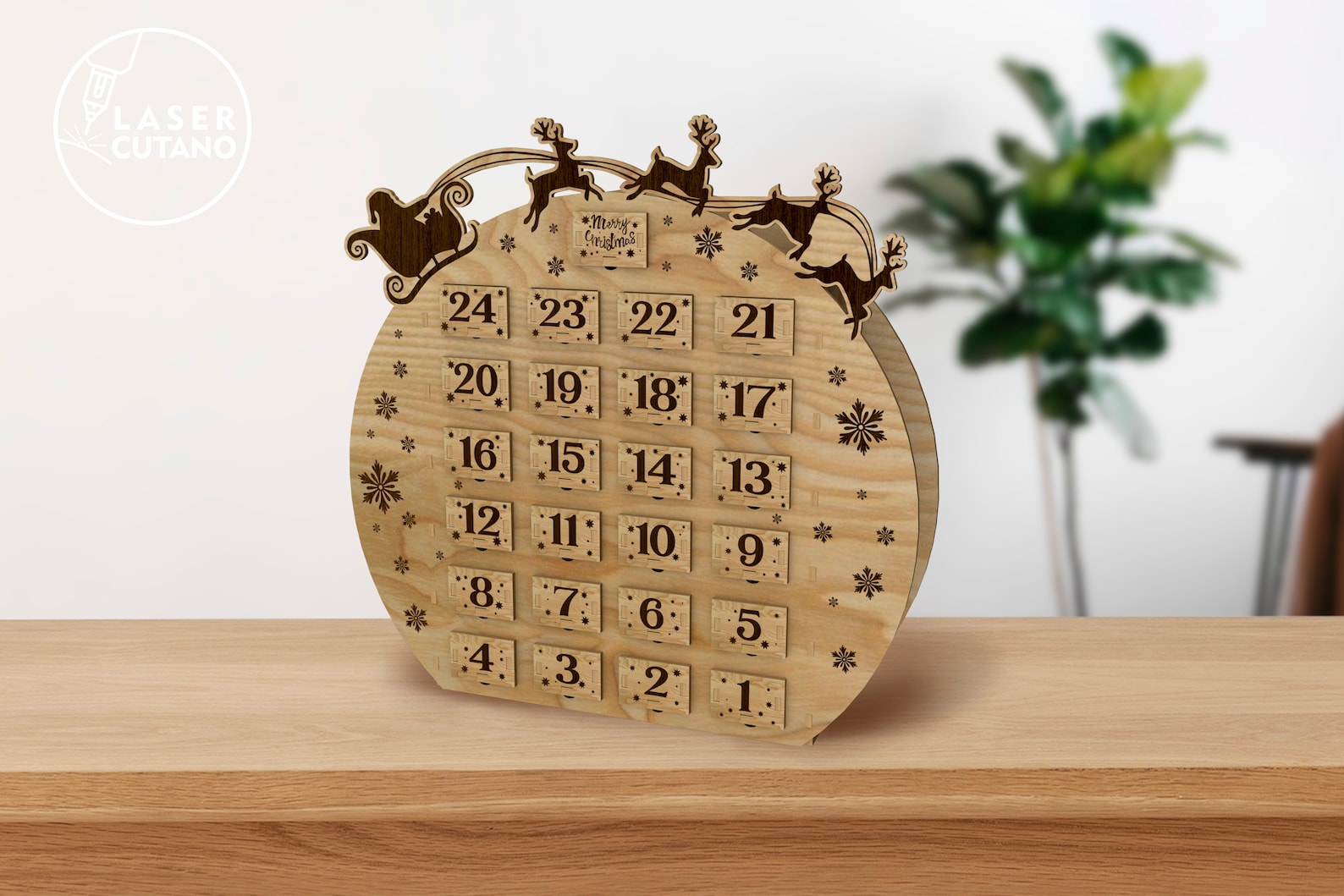 Laser Cut ADVENT CALENDAR Glowforge, Cnc, Dxf Laser Cut Files and Laser ...