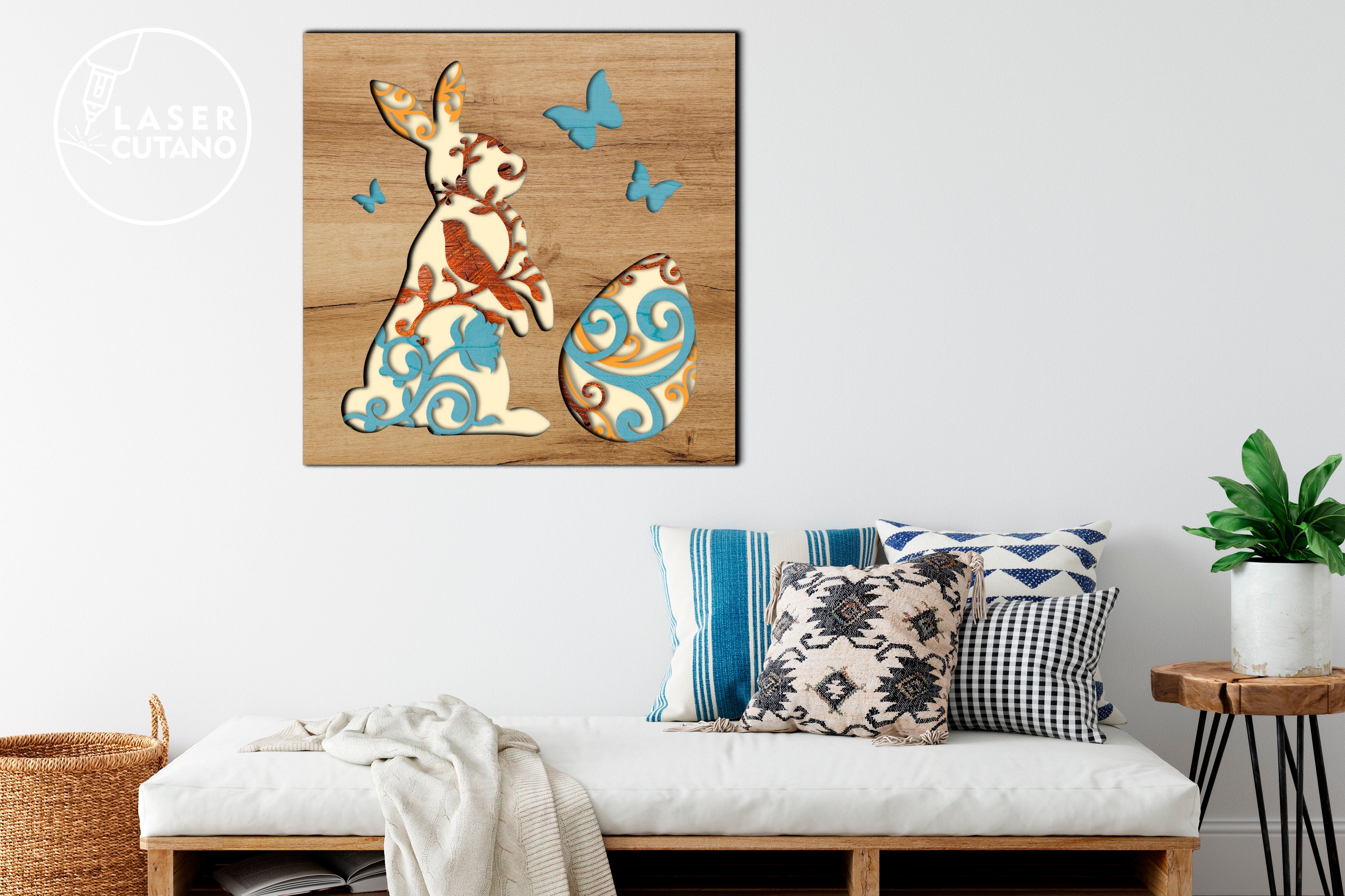 Laser Cut File Laser Engraved EASTER BUNNY Svg Cut File and - Etsy