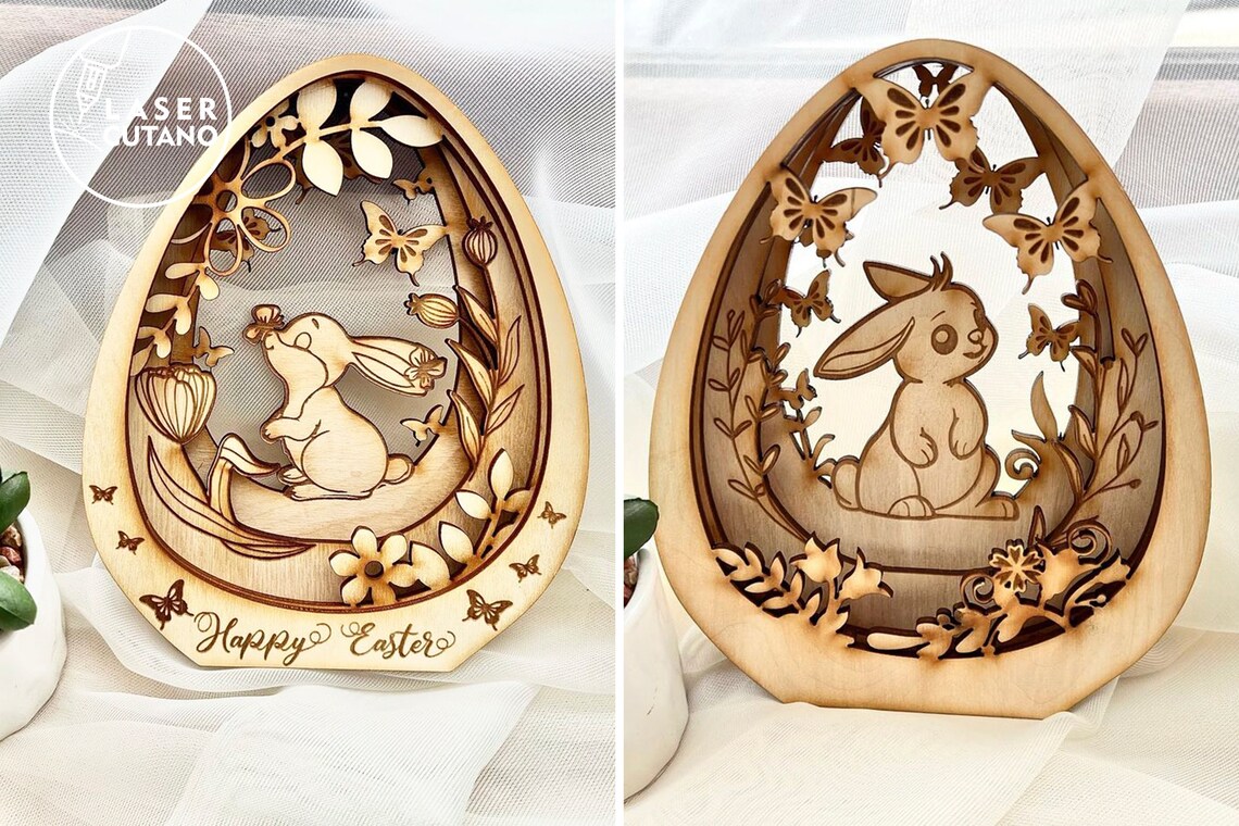 Laser Cut Files EASTER Laser File Svg Layered and 3d Svg File - Etsy
