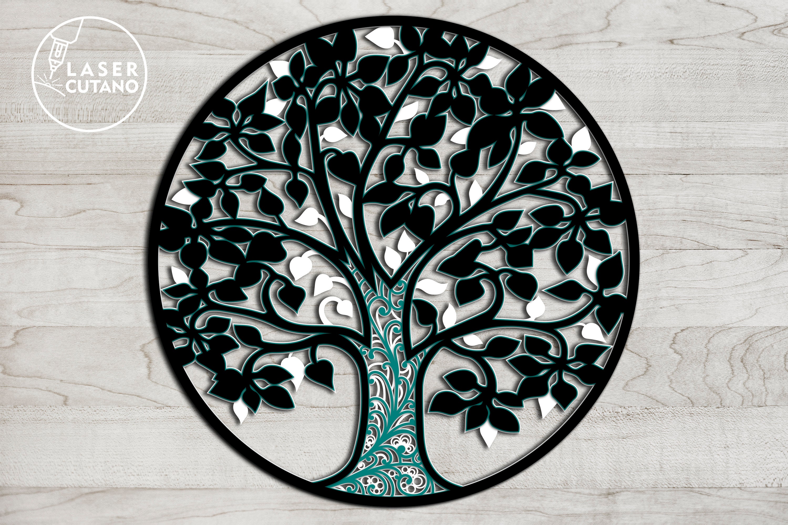 Laser Cut Files TREE Laser Cut Vector Dxf Cdr Svg Cnc - Etsy