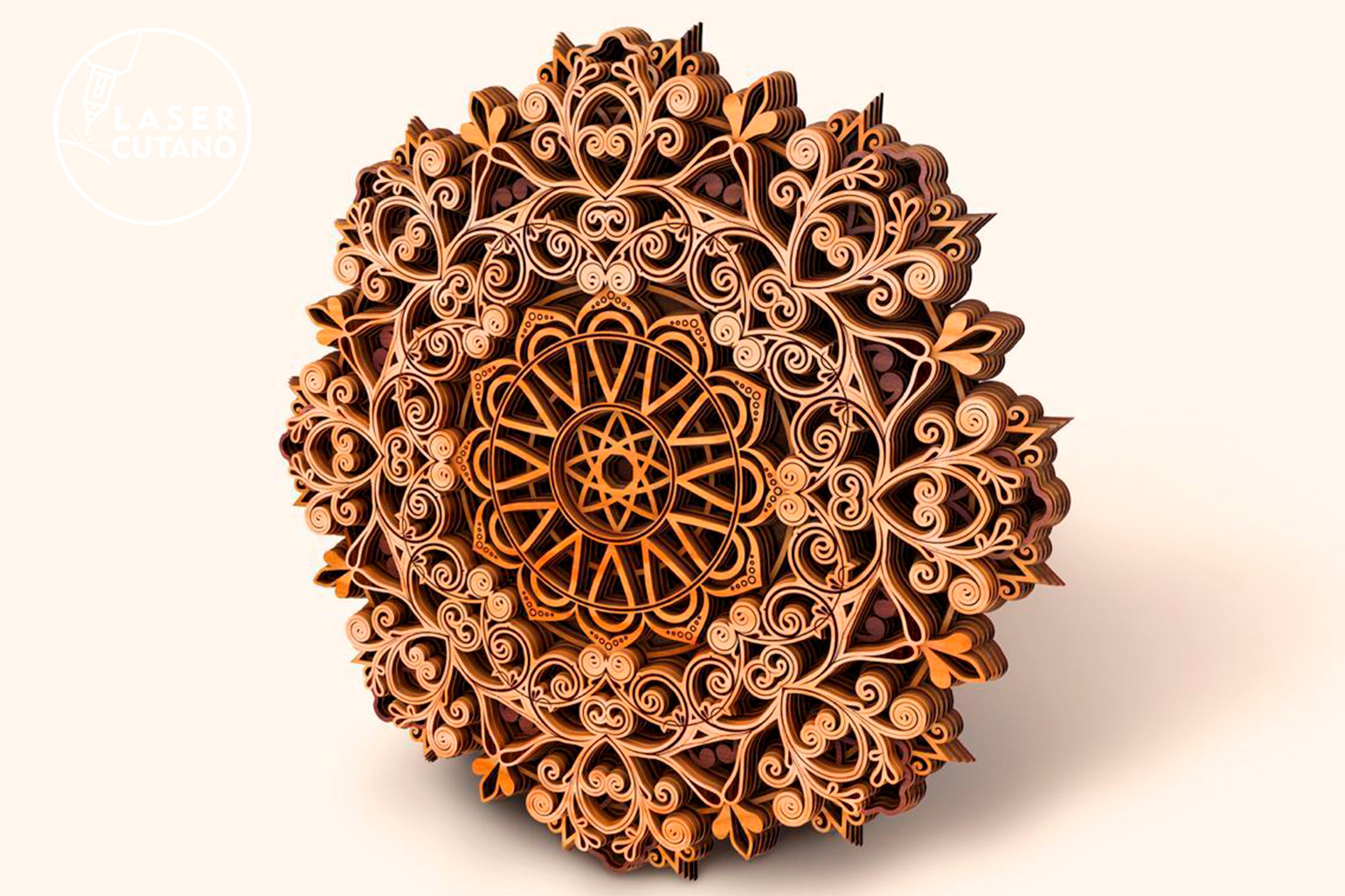 MANDALA With Engraving Laser Cut File SVG and Multi-layer - Etsy