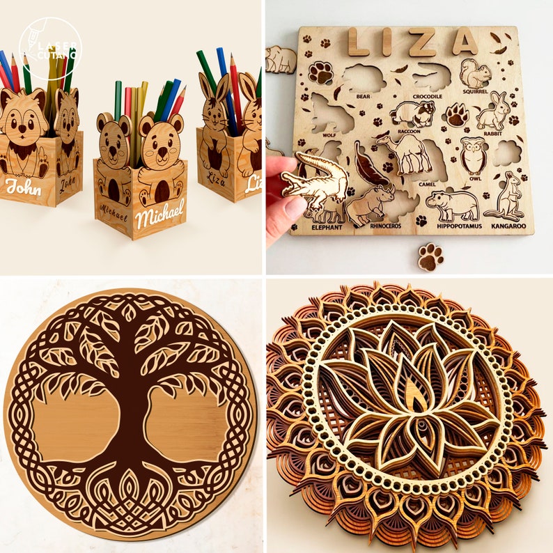 BIG SET Laser Cut Files Top Products 2024 Lasercutano - Glowforge File ...