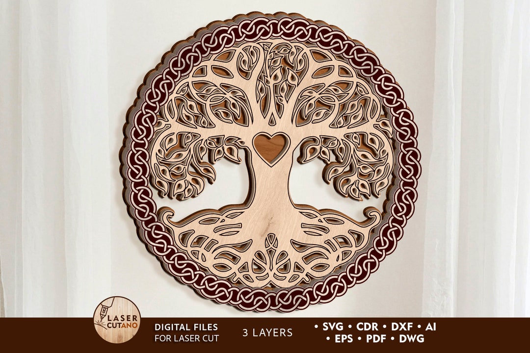 Laser Cut Datei Baum des Lebens Wandkunst und Baum des Lebens Wand Dekor 504 - Etsy Österreich