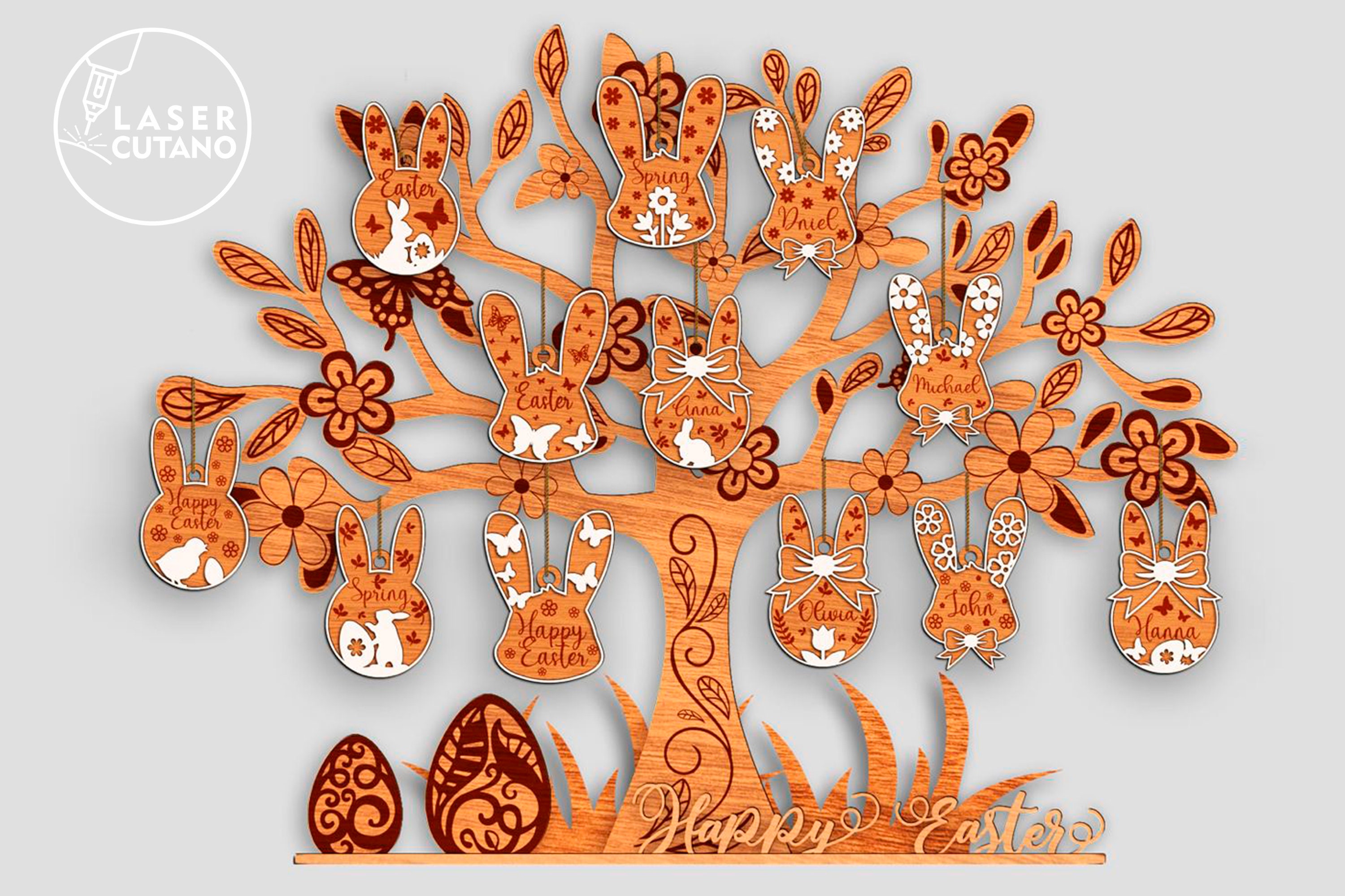 EASTER Laser Cut Files Dxf Svg Happy Easter and Easter Egg - Etsy