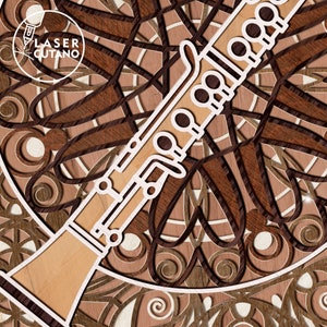 CLARINET Svg Music Laser Svg File Laser Vector File and Layered Laser ...