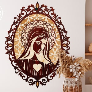 Deva Maria Laser Cut File Religious Svg and Jesus Cross Laser Cut File ...