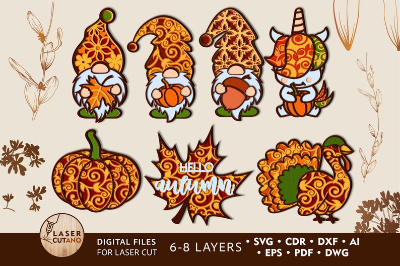 AUTUMN SVG Bundle Fall SVG Bundle Laser Cut Files Fall Svg - Etsy