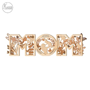 MOM Laser Cut File Mother's Day Svg File and Laser Cut Mothers Day ...