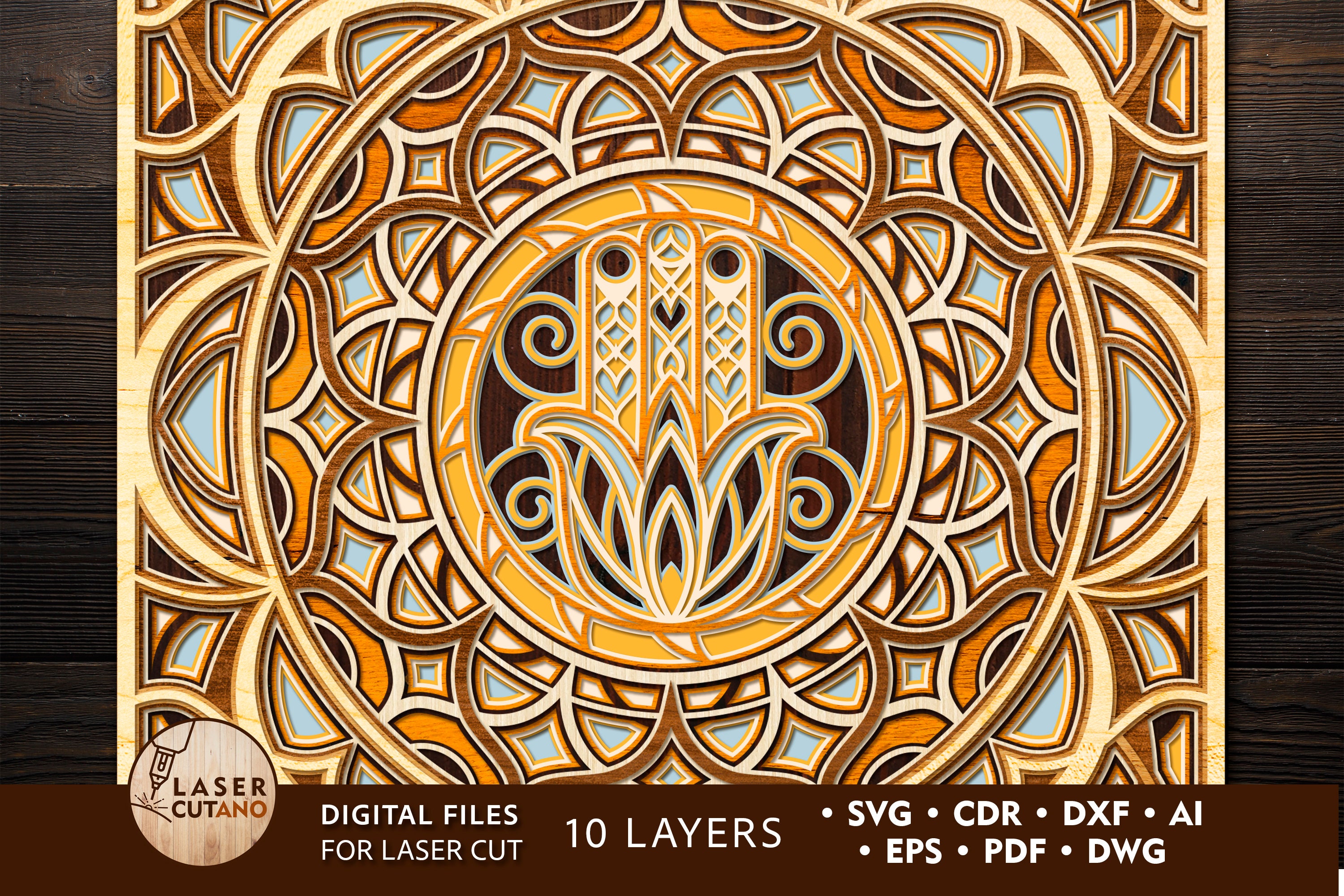 Svg Laser Cut Files MANDALA Layered Cut File and Wall Panel - Etsy