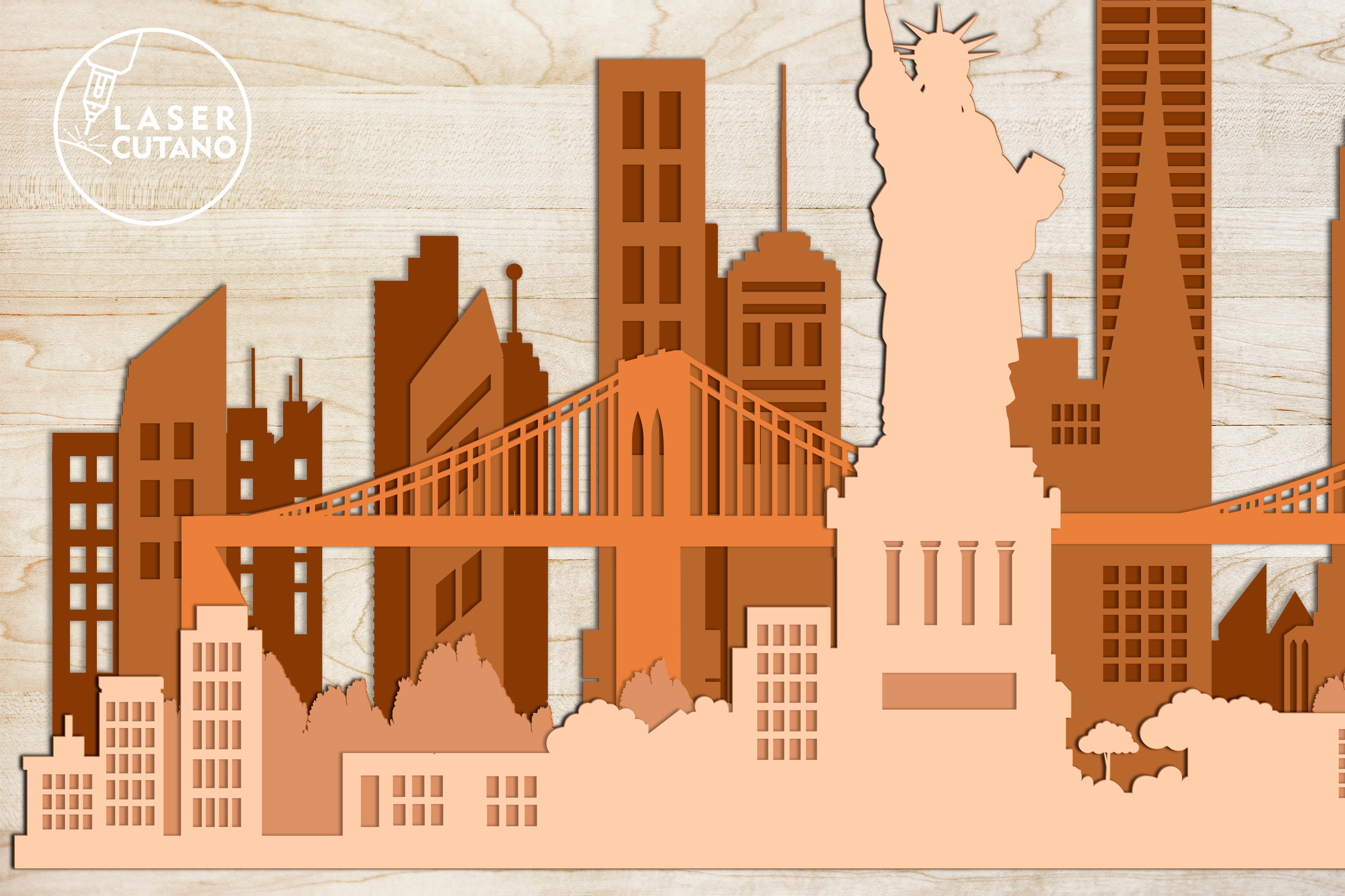 SKYLINE CUSTOM Laser Cut File Laser Cutting Svg, Custom Laser Cut ...