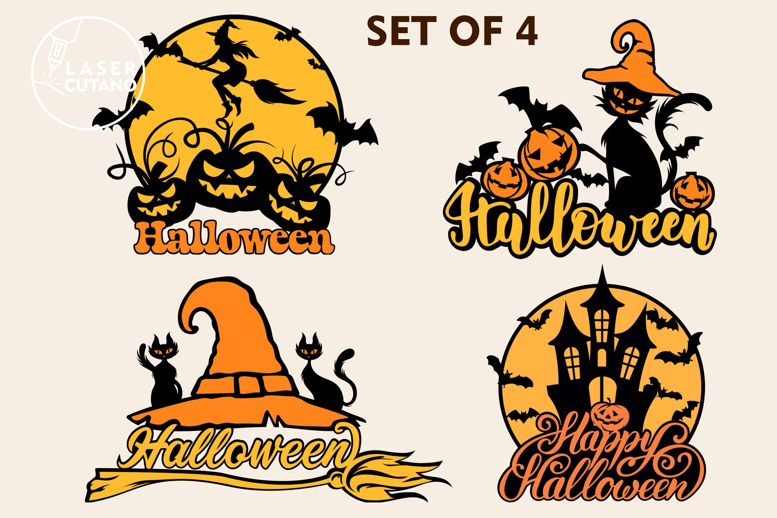 HALLOWEEN Svg Bundle Laser Cut Files Svg Glowforge and Svg - Etsy