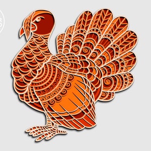 TURKEY Laser Cut File THANKSGIVING Day Svg, Thankful Svg and Fall Svg ...