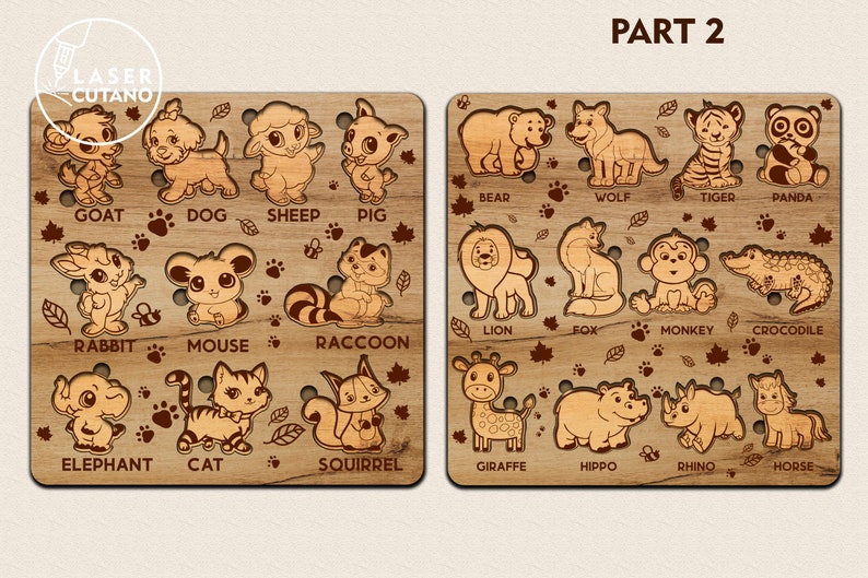Laser Cut PUZZLE File Svg Templates Cnc and Puzzle Glowforge Files, Dxf ...