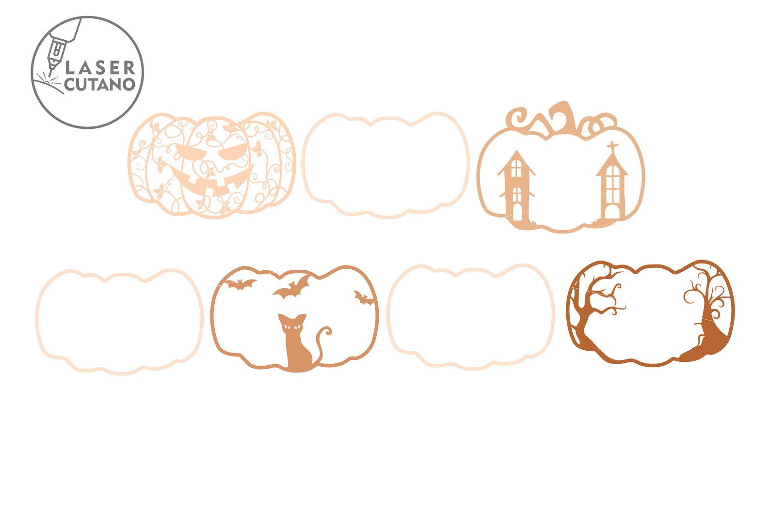 HALLOWEEN Laser Cut Designs PUMPKIN Bundle Laser Cut Files and - Etsy