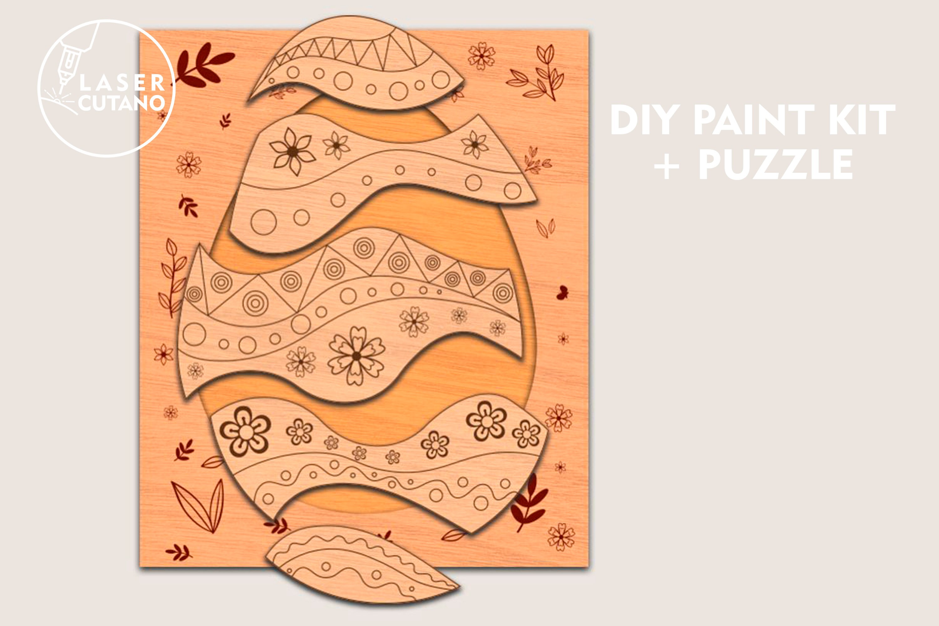 Paint KIT DIY Laser Cut Files EASTER Svg Digital File and Cnc - Etsy