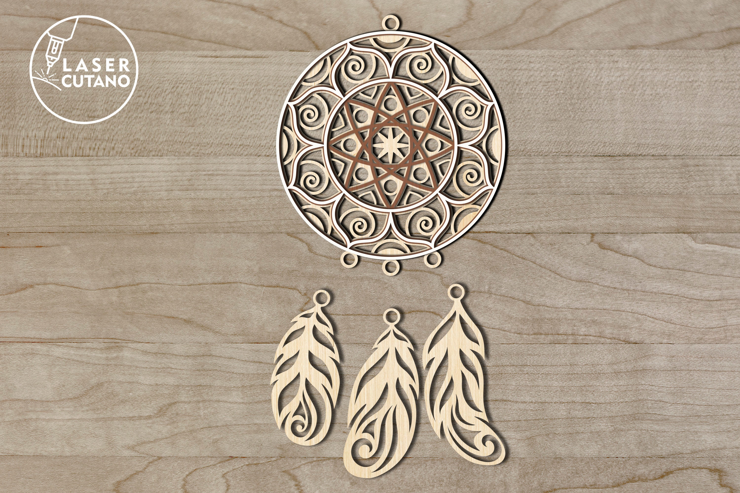 Laser Cut Wall Art DREAM CATCHER Silhouette and Cricut Files Vector Cnc ...