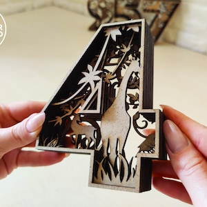 NUMBERS Laser Cut Files 3d DIGITS Svg Files for Cricut, Laser Engraved ...