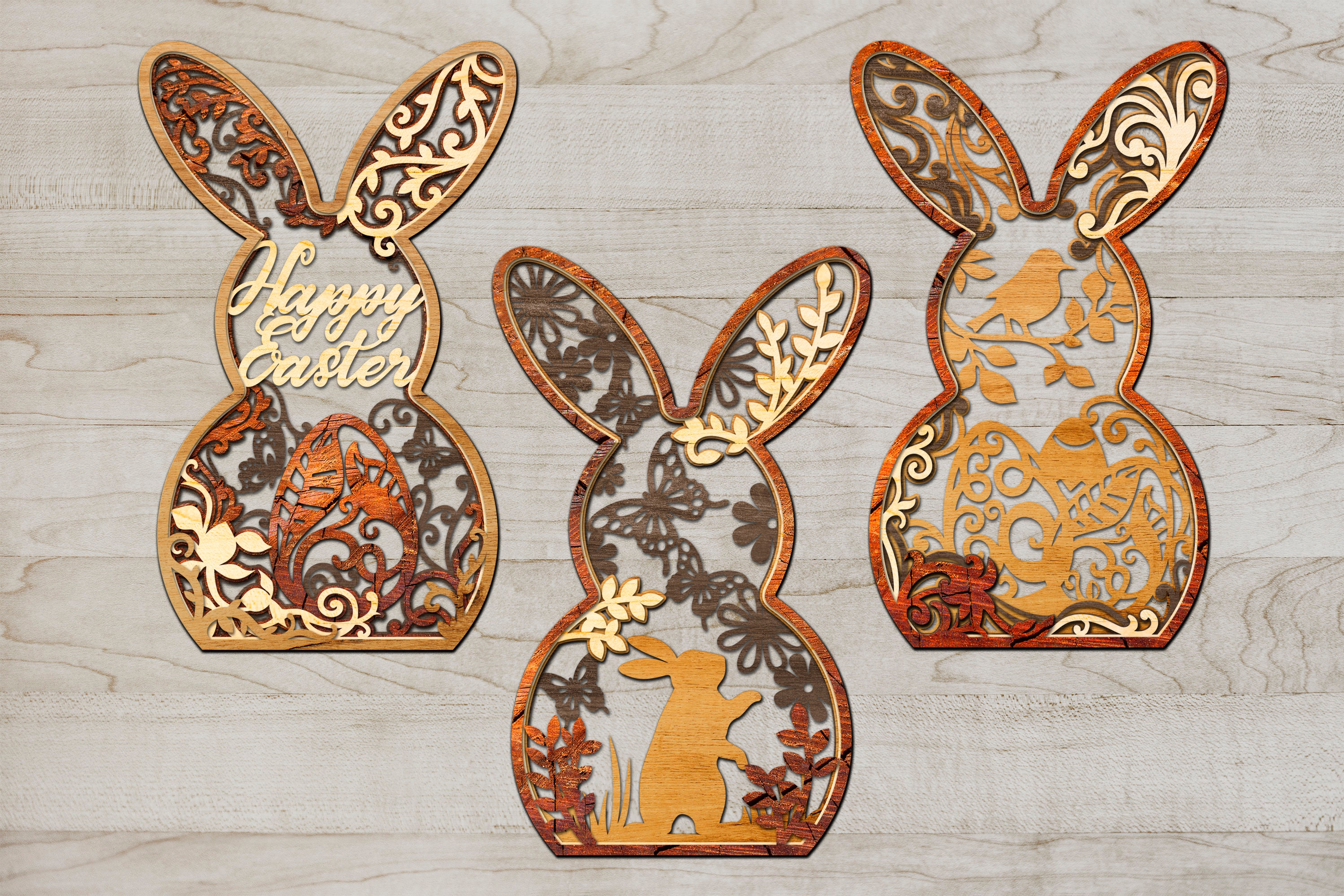 Easter svg Files Bundle EASTER BUNNY BUNDLE laser cut easter | Etsy