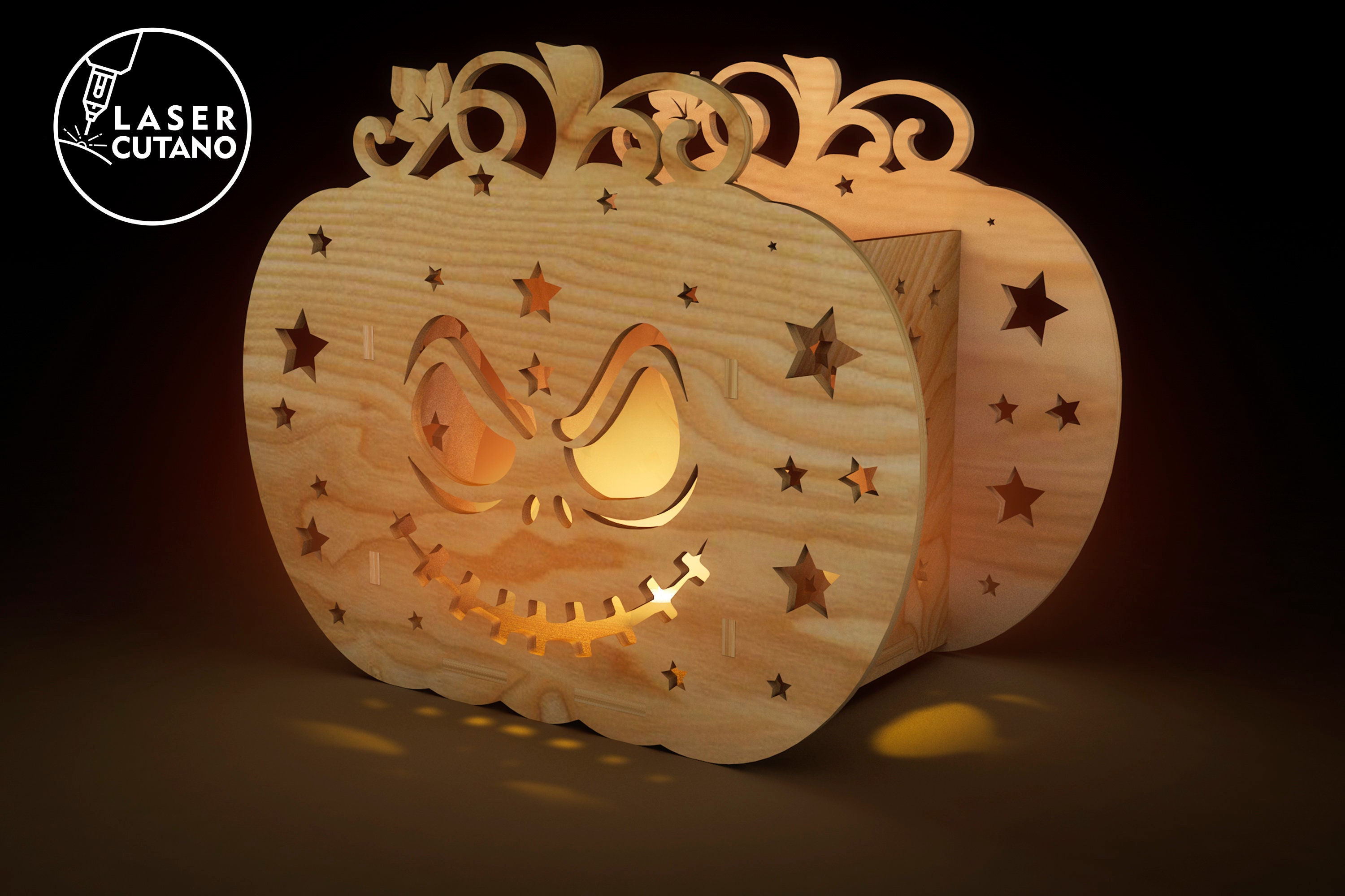 HALLOWEEN Laser Cut File PUMPKIN Lantern Svg Halloween Lights Laser ...