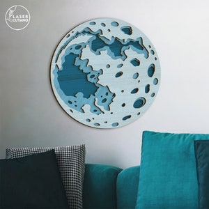 Layered Svg Moon Laser Cut File Multilayer and Moon Dxf File, 3D Laser ...