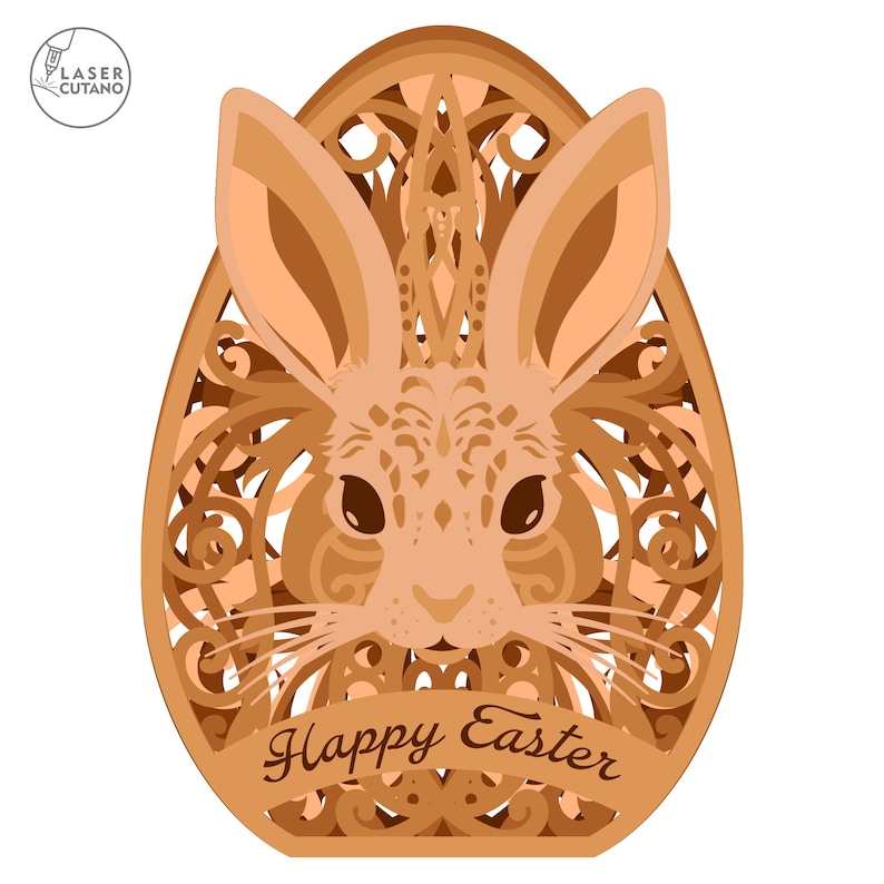 Set 5 EGG EASTER Laser Cut Files Dxf, Glowforge and Easter Svg, Laser ...
