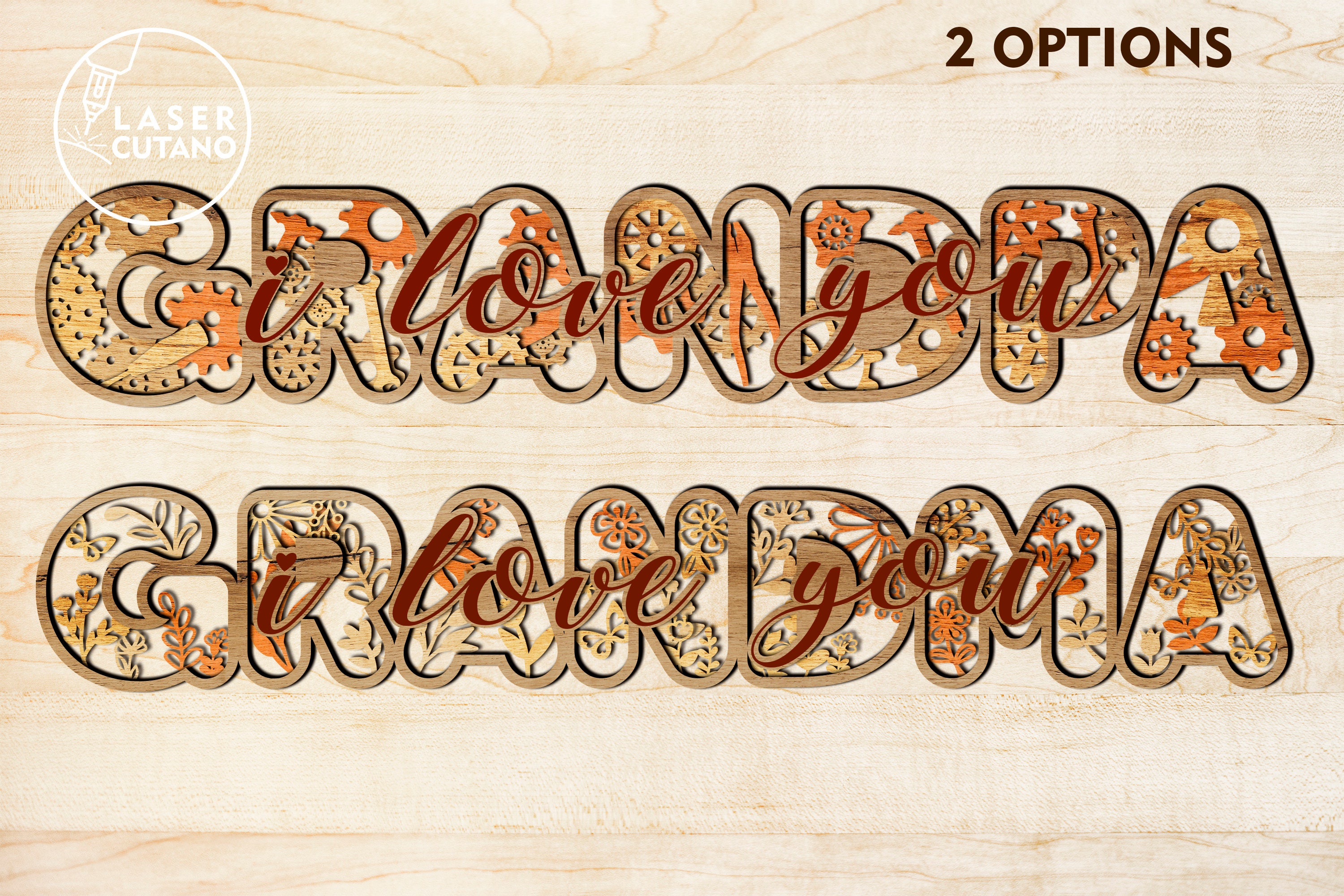 GRANDMA GRANDPA Laser Cut Files Svg Grandmother and - Etsy Australia