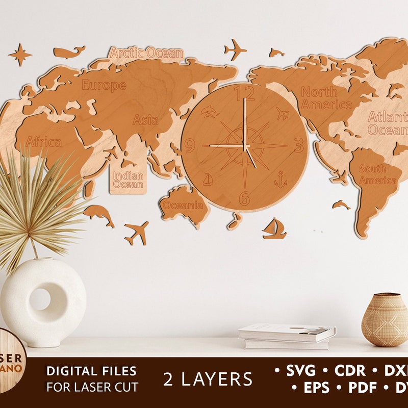 World Map Watch - Etsy