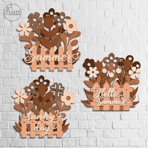 Layered Svg Flowers Floral Laser Cut File and Floral Laser Svg, Flowers ...
