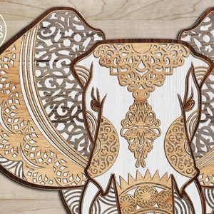 Vector Files for Laser ELEPHANT Laser Cut File Svg and Lazer Cut Wood ...