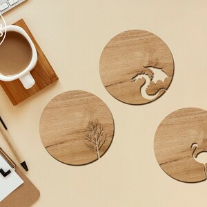 COASTERS Laser Cut Files Wood Svg Dxf and Laser Cut Cork Coasters, Cnc ...