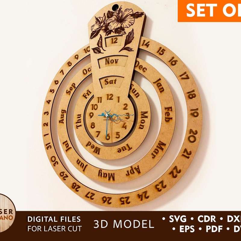 Cnc File Clock - Etsy