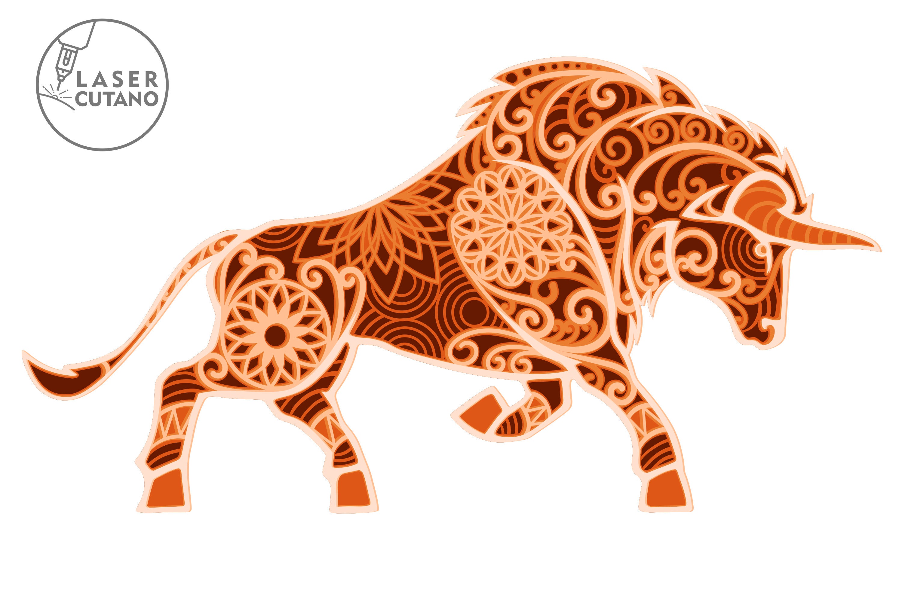 BISON Laser Cut Files Buffalo SVG Vector Bull Laser Cut and - Etsy