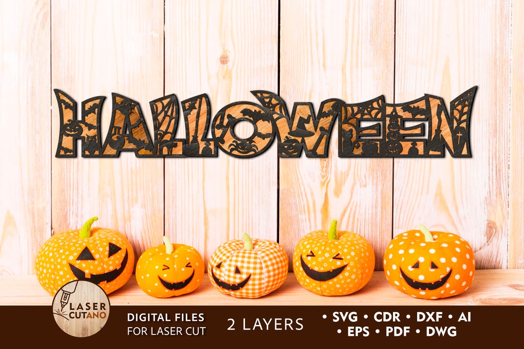 HALLOWEEN Laser Cut Files Svg Decor and Halloween Dxf Files, Halloween ...