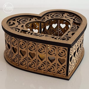 Laser Cut Valentine Gift Svg Laser Cut Heart, Lightburn Heart Shaped ...