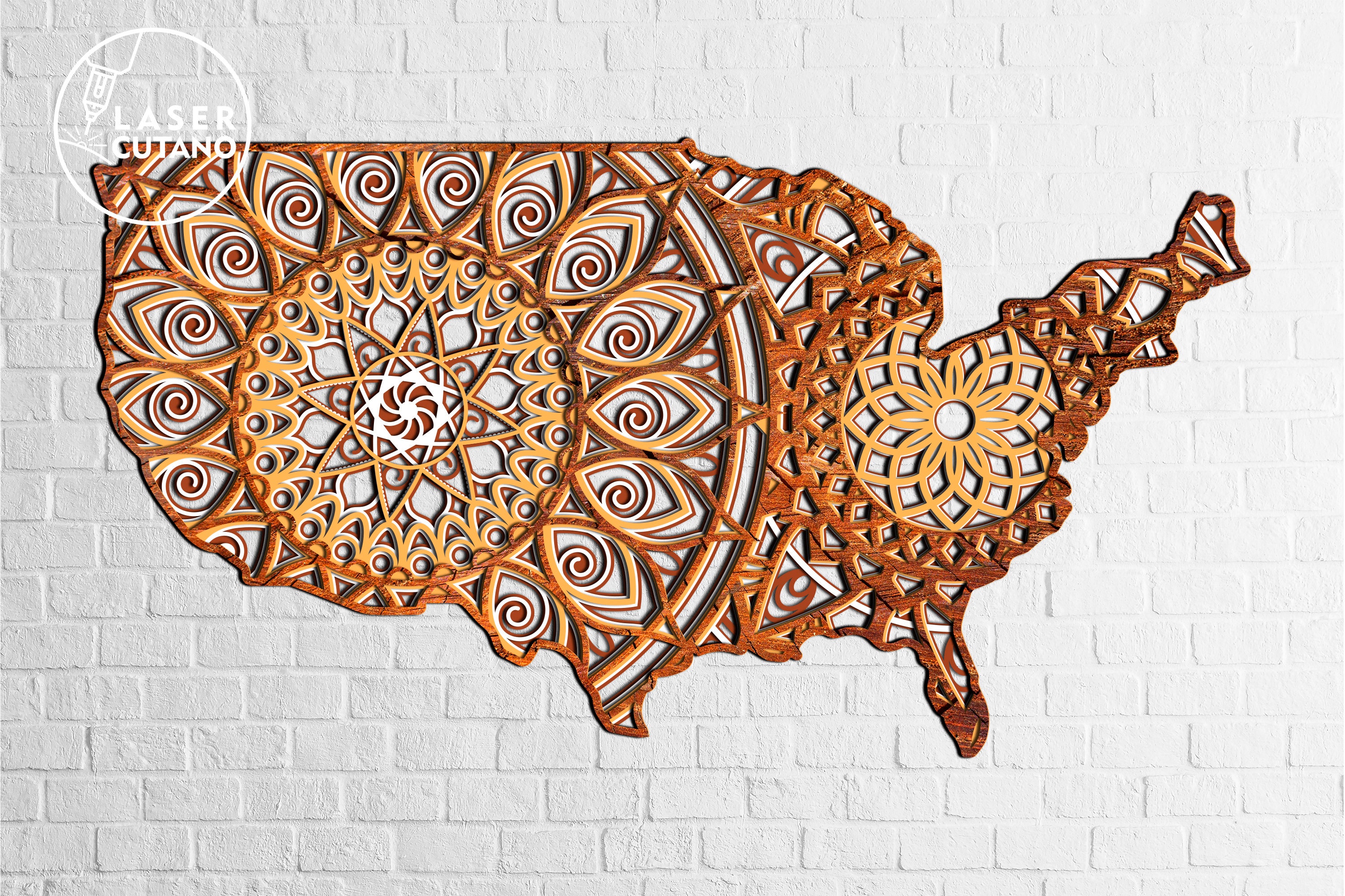 USA MAP Laser Cut File for Glowforge Svg and Cricut File - Etsy