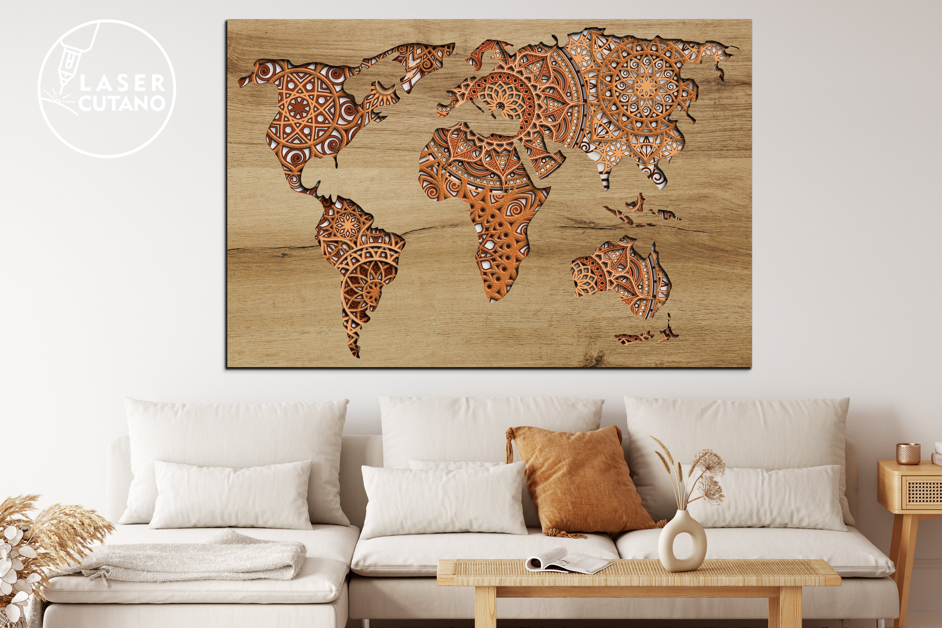 WORLD MAP Laser Files for Cutting Svg and Map Laser Engraving - Etsy