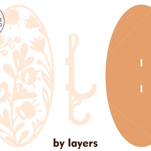 Wardrobe Wall Hook Laser Cut File Hanger Coat and Hanger Dxf, Hook Dxf ...