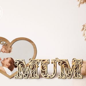 MUM DAD Laser Svg Files Mother's Day Laser Cut File and Mom Laser Cut ...