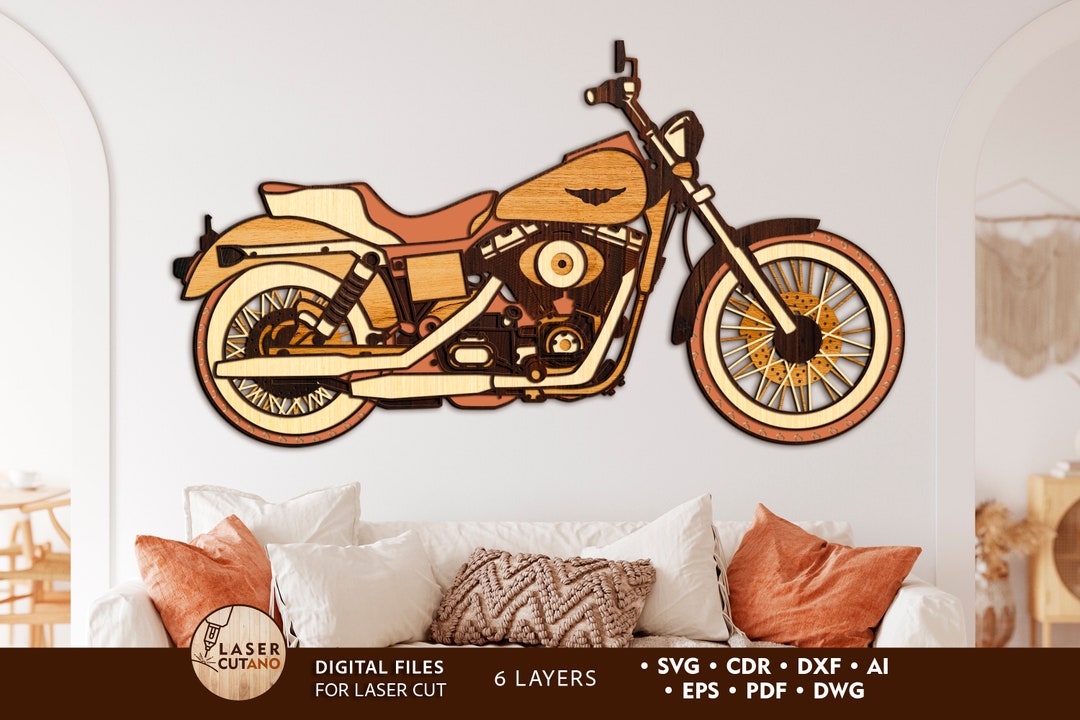 Motorcycle Laser File Svg Files for Cricut Moto Svg Files, Layered ...