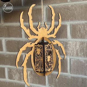 Halloween Spider Lamp Laser Cut File, Halloween Lantern Laser Cut ...