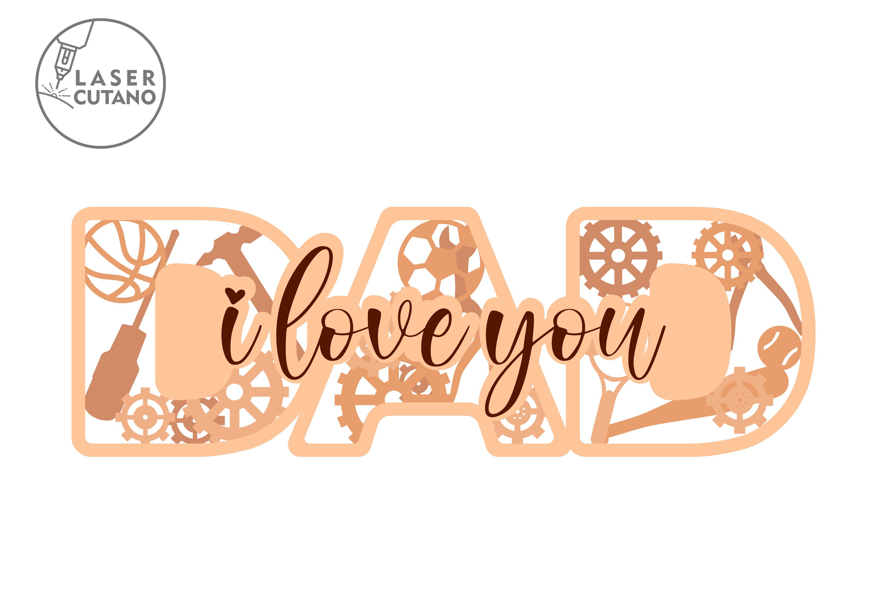 DAD Laser Cut File Svg Father Day Gift and Father Svg File, Father's ...