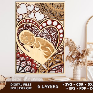 BABY Laser Cut File Template Layered Svg, Laser Cut Files Wall Art and ...